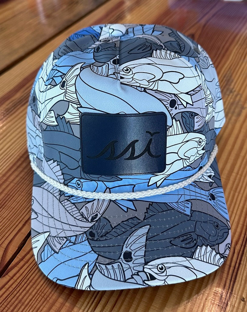 Blue Fish Rope Hat - Dark Blue Navy Patch Logo Imperial – SSI Lifestyle