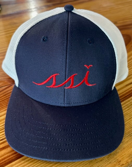 Navy Proflex Hat / Red Logo/ White Mesh / Adjustable – SSI Lifestyle